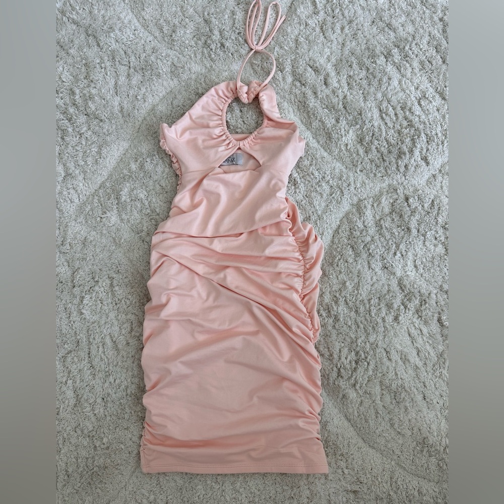 Oh Polly Salmon Colored Mini Dress - Gem